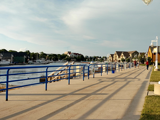 Stroll Sheboygan's boardwalk at golden hour, where the harbor views rival any coastal town, minus the coastal attitude and prices.