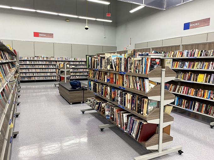 The book section: where dog-eared paperbacks and forgotten bestsellers wait for their next reader. Literary treasures at pocket-change prices!