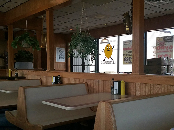 Wooden booths that have heard thousands of "mmms" and "you gotta try this." The stage where burger magic happens.
