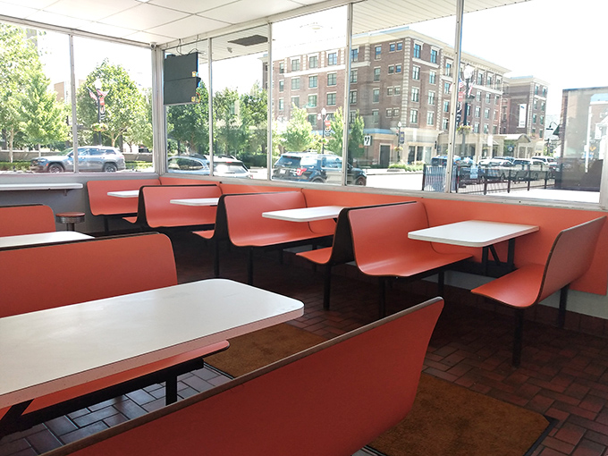 The dining area's wall of windows offers prime people-watching with your meal&mdash;dinner and a show at fast food prices.