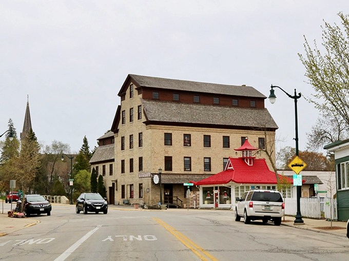 The Cedarburg Mill stands as a five-story testament to when American manufacturing meant something built to last centuries, not just until the warranty expires.