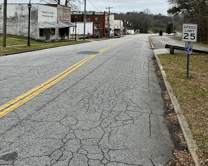 These weathered buildings have seen better days, but there's dignity in their persistence&mdash;much like the town itself.