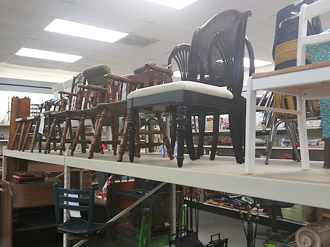 Chair selection that spans decades of design trends&mdash;from "grandmother's dining room" to "that hip caf&eacute; downtown."