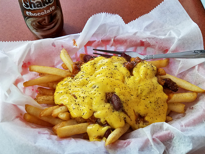 Cheese fries that don't apologize for being exactly what they are&mdash;gloriously indulgent. The perfect companion for a chocolate shake and zero regrets.