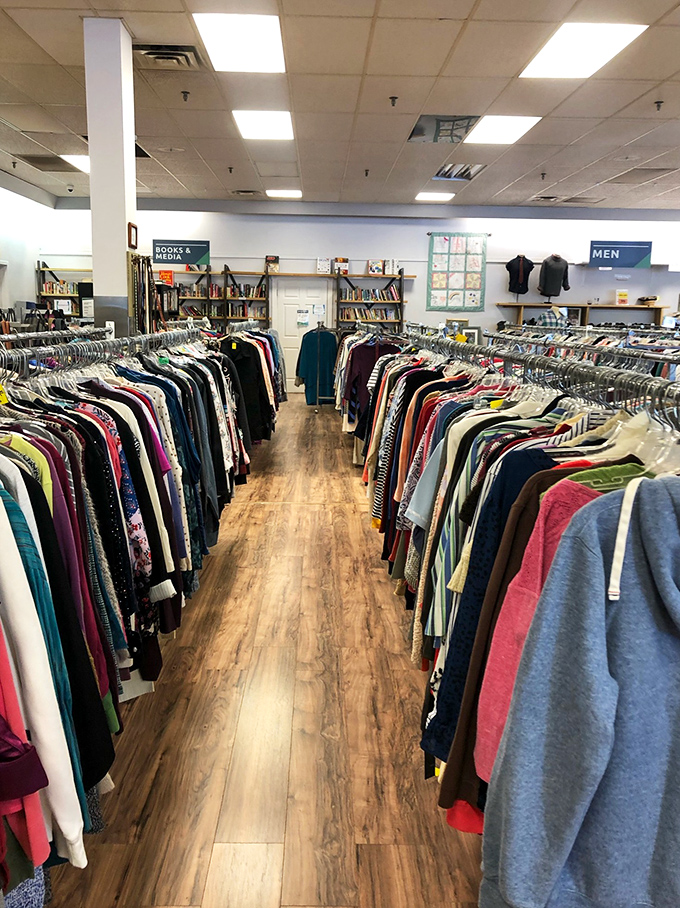 The men's department: a sea of potential wardrobe upgrades. That navy blazer could take you from job interview to dinner date.