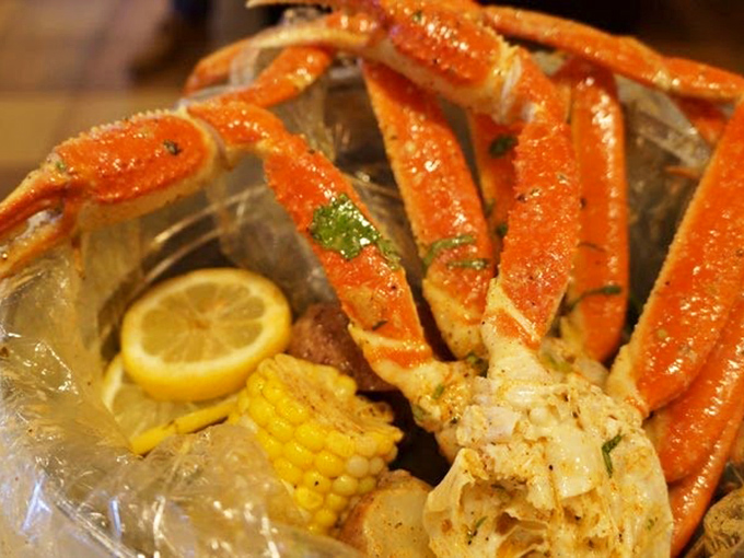 Crab legs arranged like nature's perfect architecture – a delicious puzzle that's actually worth solving, unlike those 1,000-piece jigsaw nightmares.