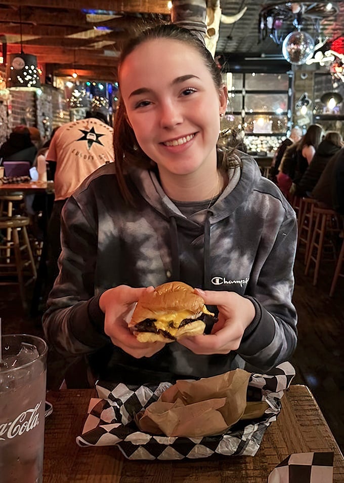 The universal expression of burger joy&mdash;that moment when you realize some food memories will stick with you long after the meal ends.