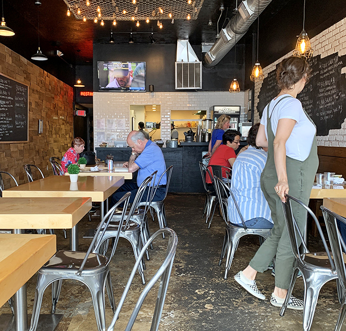 Where sandwich dreams come true. The dining room buzzes with the satisfied murmurs of people experiencing what might be the best lunch of their week.