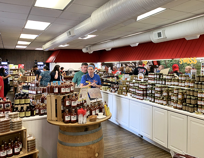 The jam and preserve section draws shoppers like moths to flame. That "I'll just get one jar" promise you made yourself? Good luck with that.