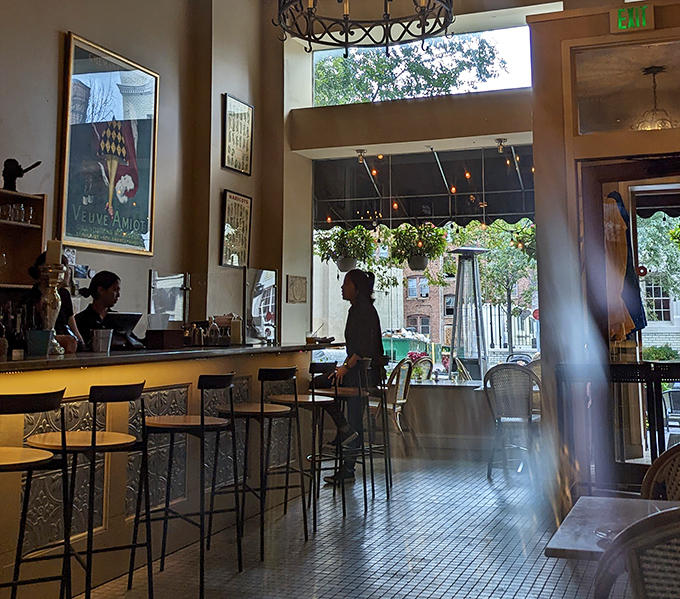 A view from the dining area that invites lingering conversations and second glasses of wine&mdash;the kind of space where lunch accidentally becomes dinner.