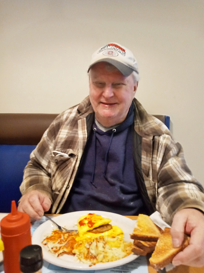 The dining area isn't designed by an architect with a manifesto &ndash; just comfortable seats where food and conversation take center stage.