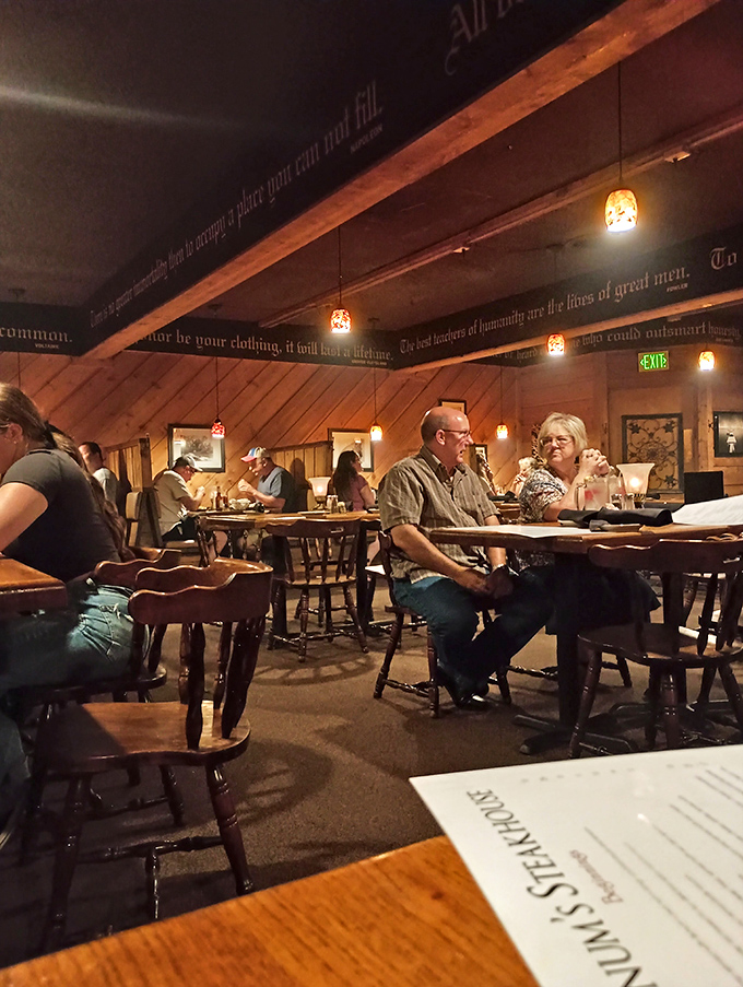 Where Hoosiers gather to engage in the sacred ritual of serious conversation over serious food. Notice nobody's looking at their phones.