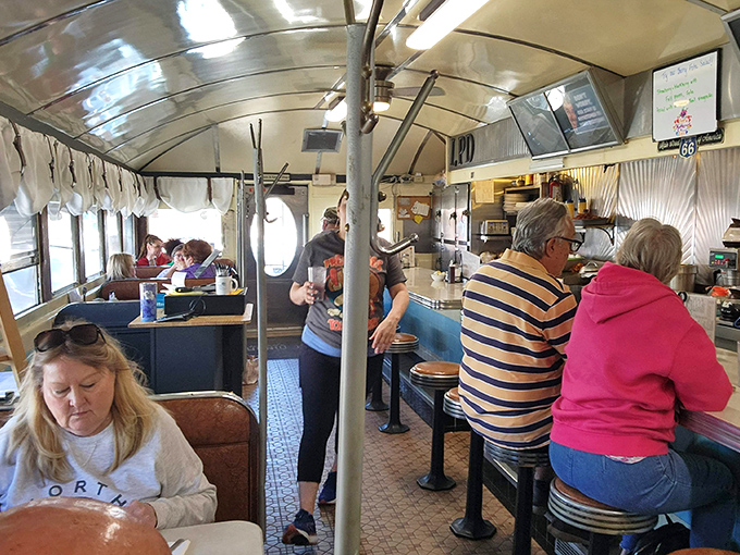 Morning at the dinor&mdash;where regulars and newcomers share the sacred space of breakfast, united by the universal language of "pass the syrup, please."