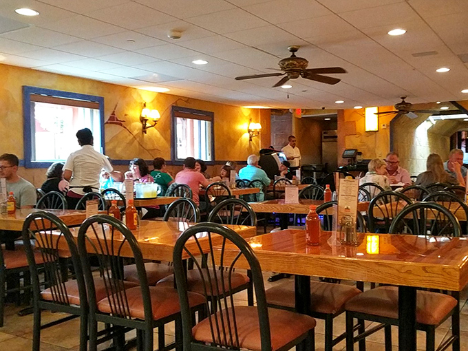 Where strangers become amigos over shared salsa and stories. The buzz of conversation is the perfect accompaniment to any meal here.