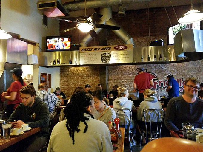 The Griddle at peak hours feels like a breakfast speakeasy where the password is "patience" and the reward is worth every minute of waiting.