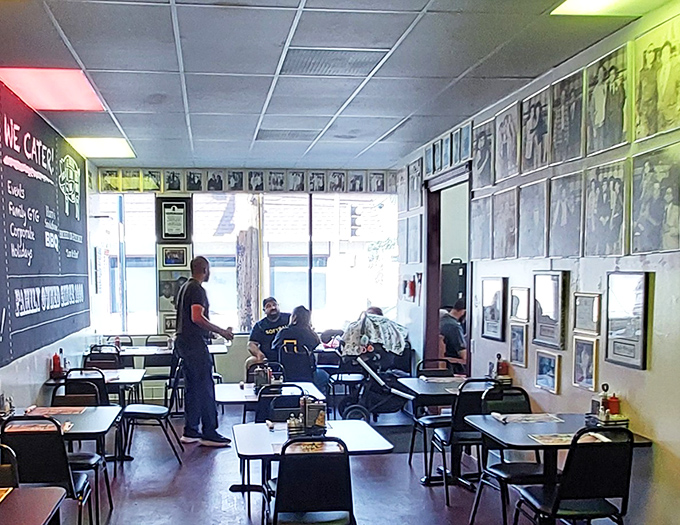 Where BBQ magic happens daily. The simple interior lets you focus on what matters&mdash;the plate of smoky deliciousness that's about to arrive at your table.