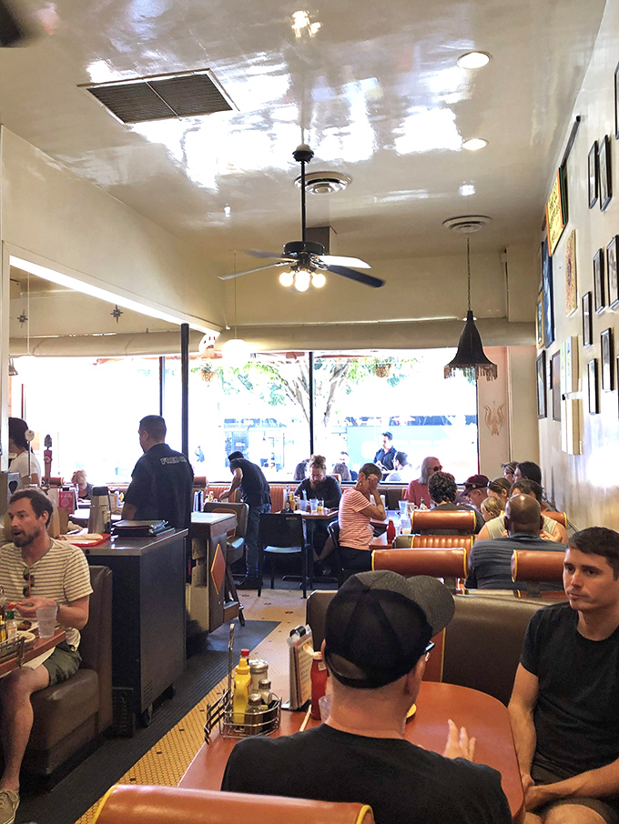 Morning, noon, or midnight—Fred 62 fills with a cross-section of Los Angeles life, all united by the universal language of good food.