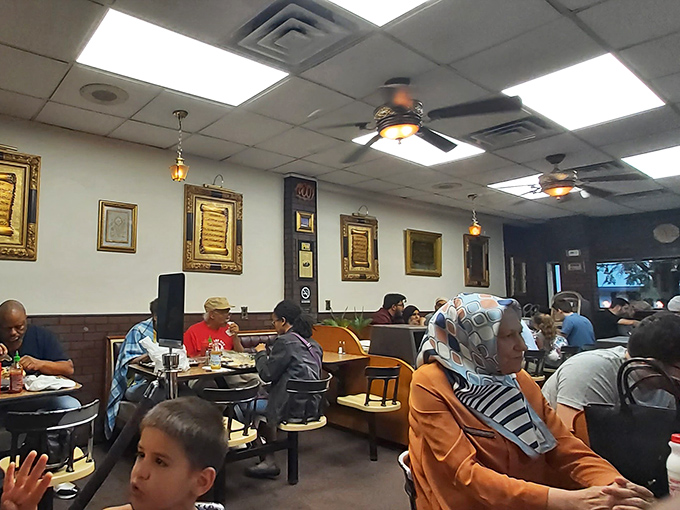 A bustling dining room where the diverse clientele tells you everything you need to know&mdash;this place transcends demographics.