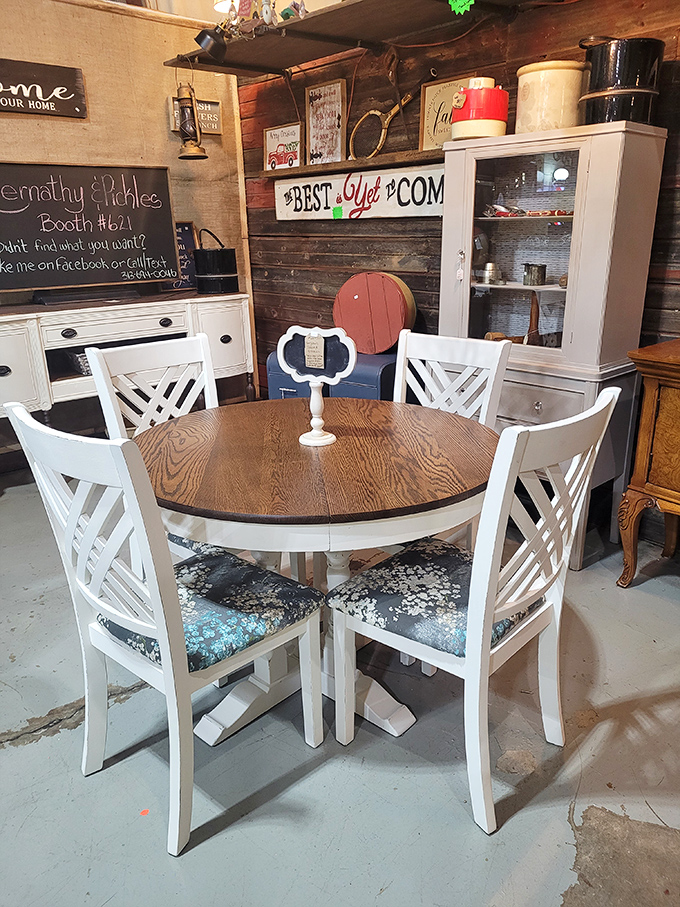 This dining table has witnessed countless family gatherings, now ready to host new memories in modern homes.