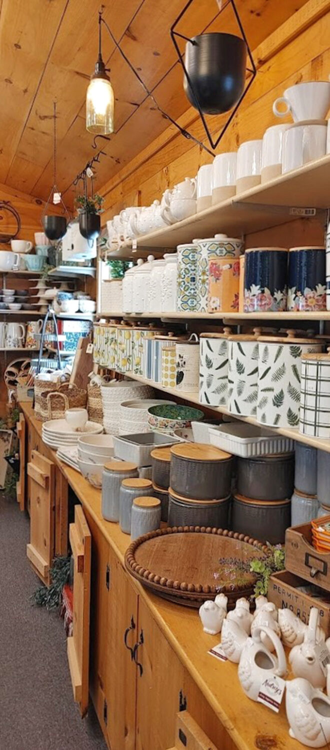 The dinnerware section offers the perfect vessels for serving your bakeshop treasures &ndash; or at least pretending you made them yourself.