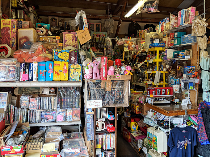 Childhood memories lurk in every corner. This booth's vintage toys and collectibles trigger waves of nostalgia for visitors of all ages.