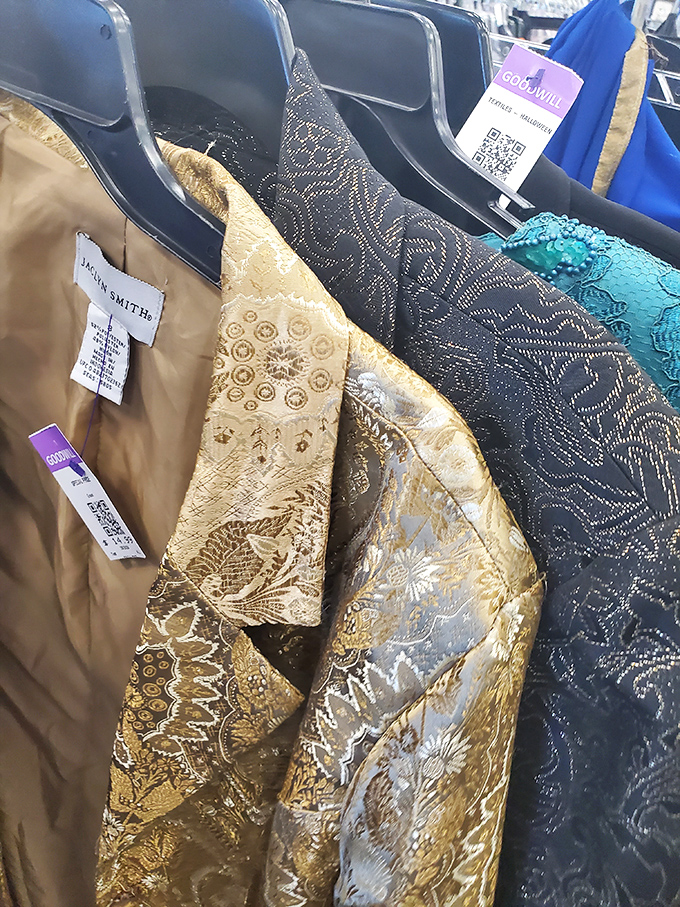 Fashion gold mine! That embroidered jacket isn't just clothing—it's wearable art with history, character, and a price tag that won't require a second mortgage.