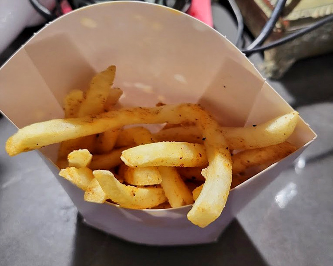 Even the fries get special treatment here. Golden, seasoned, and ready to dive into sauce &ndash; no sad, forgotten side dish syndrome.