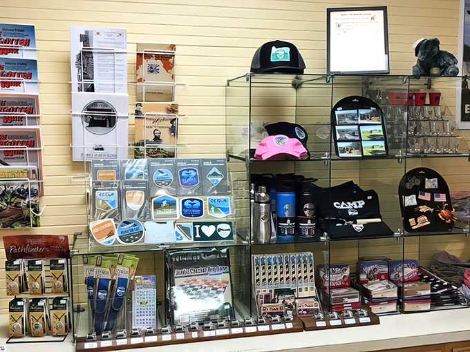 The gift shop: where "I'm just browsing" turns into "I need this Fort Stevens coffee mug, three magnets, and that adorable plush sea otter."