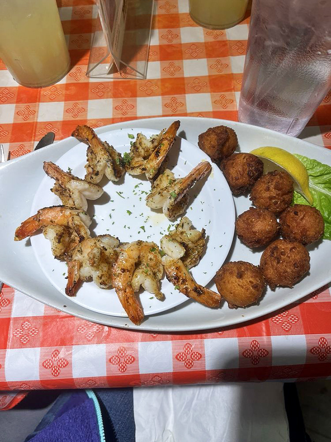 Grilled shrimp and hushpuppies&mdash;the Fred Astaire and Ginger Rogers of seafood pairings. They dance together on the plate and your palate.