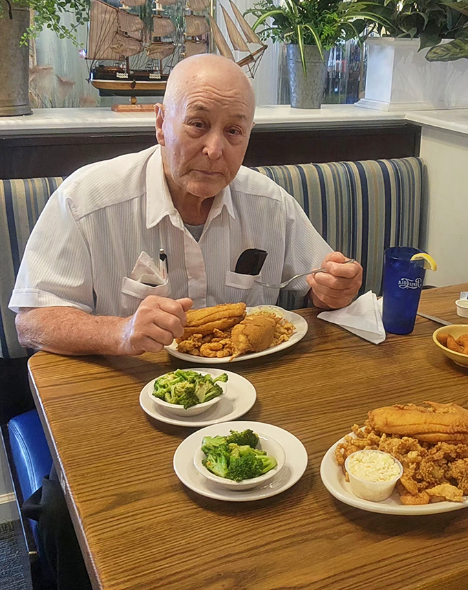 The look of contentment that comes from discovering a place where seafood is treated with the respect it deserves.