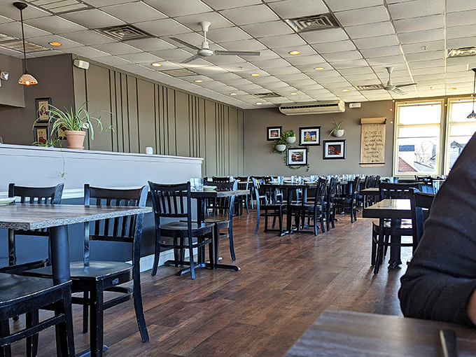 Simple, elegant, and unpretentious&mdash;the dining space lets the food be the star while providing comfortable front-row seats to the culinary show.