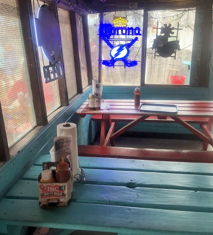 Neon beer signs, wooden paneling, and that unmistakable Florida blue&mdash;this isn't interior design, it's a time machine to simpler days.