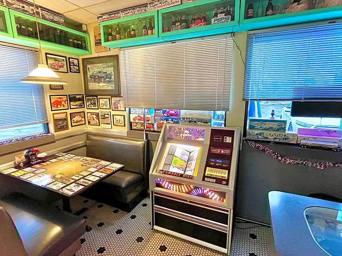 Every booth tells a story, and that tabletop jukebox is ready to provide the soundtrack. Nostalgia never tasted so good.