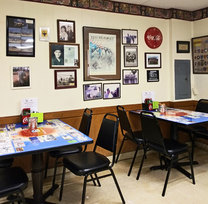 The wall of memories tells stories of aviation history and loyal patrons. In an age of calculated design, this authentic charm can't be manufactured.