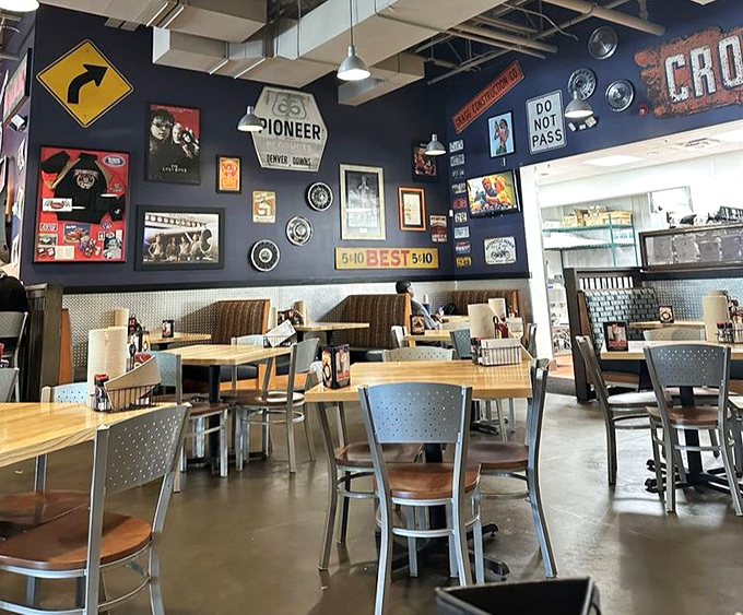 Every corner tells a story at Bad Daddy's, where road signs and memorabilia create an atmosphere as eclectic as their burger toppings.