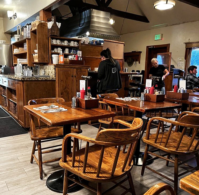 The dining room has that "been here forever" vibe that no amount of Pinterest inspiration can replicate. Comfort never goes out of style.