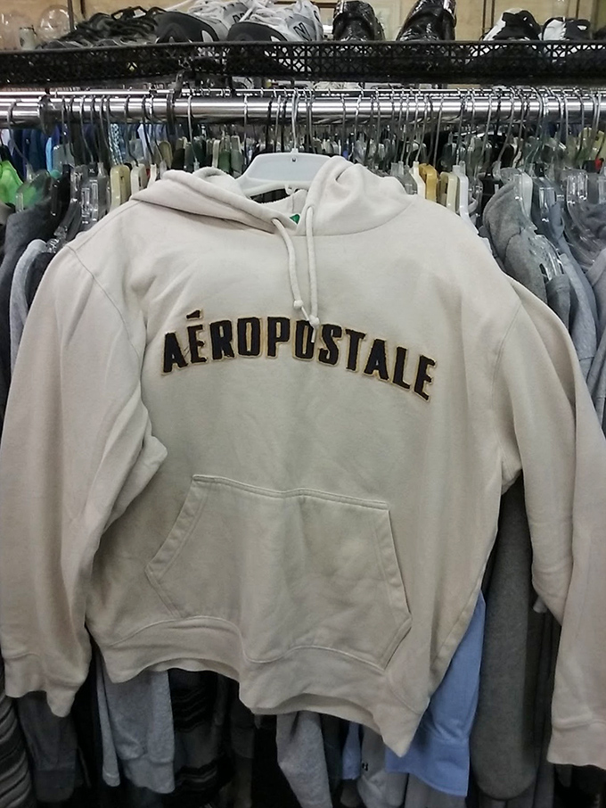 Brand names without the brand prices. This A&eacute;ropostale hoodie proves that patience and persistence can refresh your wardrobe without emptying your wallet.