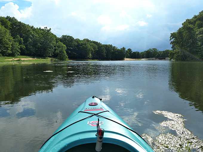 Kayaking here offers front-row seats to nature's theater, where the water becomes a mirror for Ohio's big blue skies. 