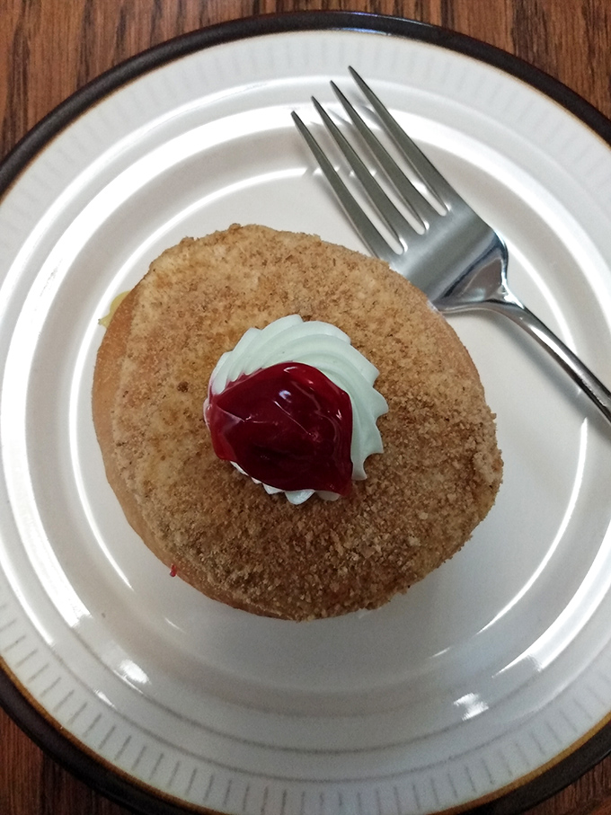 This cinnamon-dusted beauty with its dollop of cream and cherry could make even the most dedicated health nut reconsider their life choices.