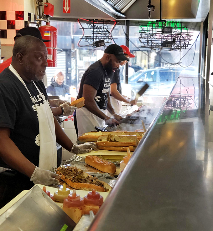 Watching skilled hands assemble these legendary sandwiches is Philadelphia's version of dinner theater&mdash;a performance art with delicious consequences.