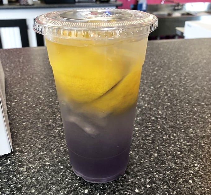 This lavender lemonade isn't just a drink&mdash;it's what happens when regular beverages decide to go to graduate school.