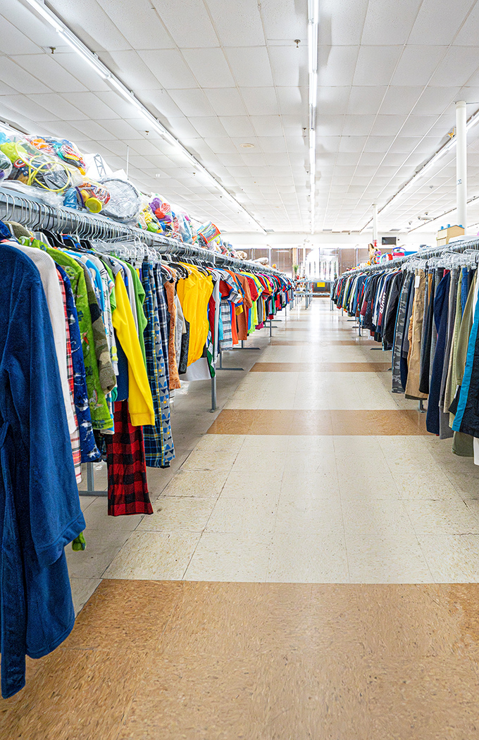 These cathedral-like aisles stretch endlessly, making every shopping trip feel like a grand expedition.