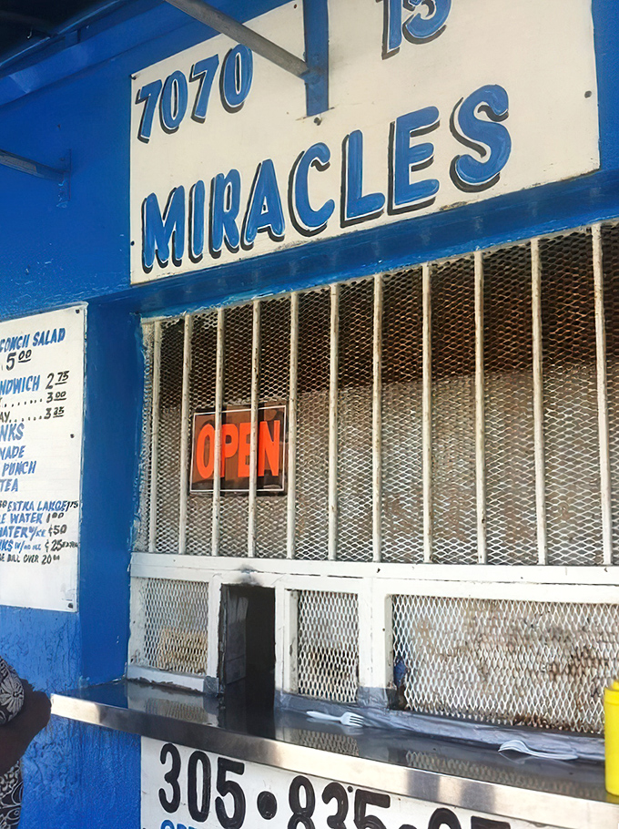 Step right up to this window of wonder where conch fritter dreams become deep-fried reality.