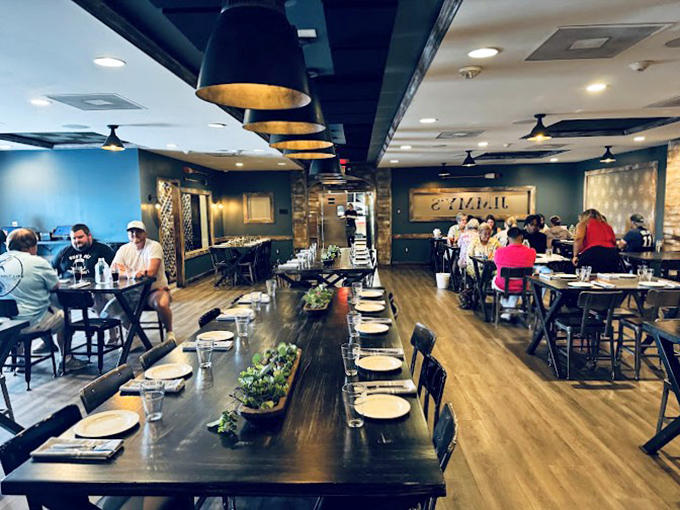 Where seafood dreams and Baltimore sports fans unite. The warm wood and nautical touches create the perfect backdrop for crab-cracking therapy.