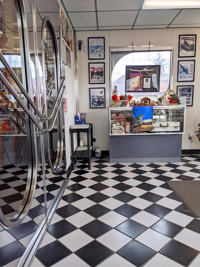 Classic diner aesthetics with a dash of nostalgia&mdash;where the tile pattern is as coordinated as the service is friendly.