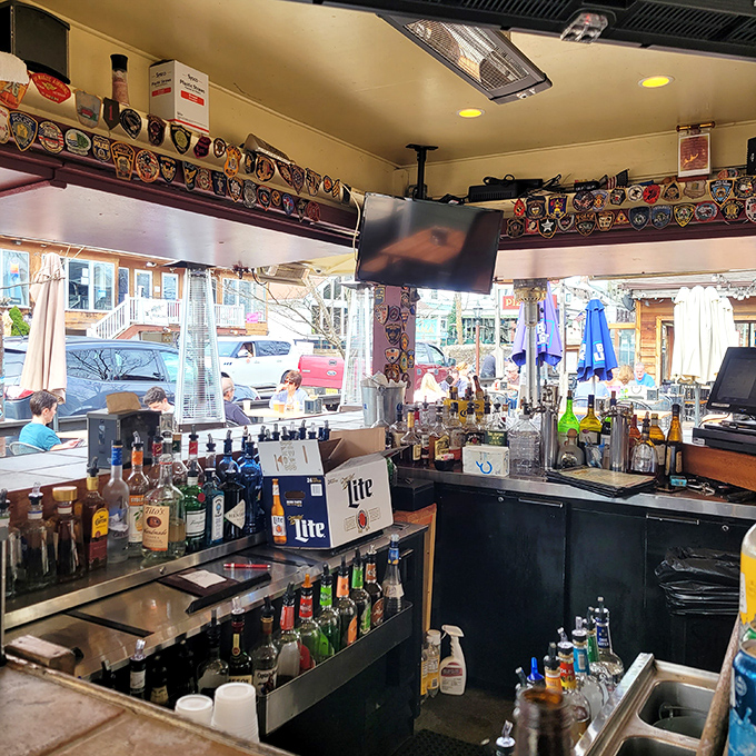 The bar &ndash; where strangers become friends and friends become family. That collection of patches tells tales of travelers past.