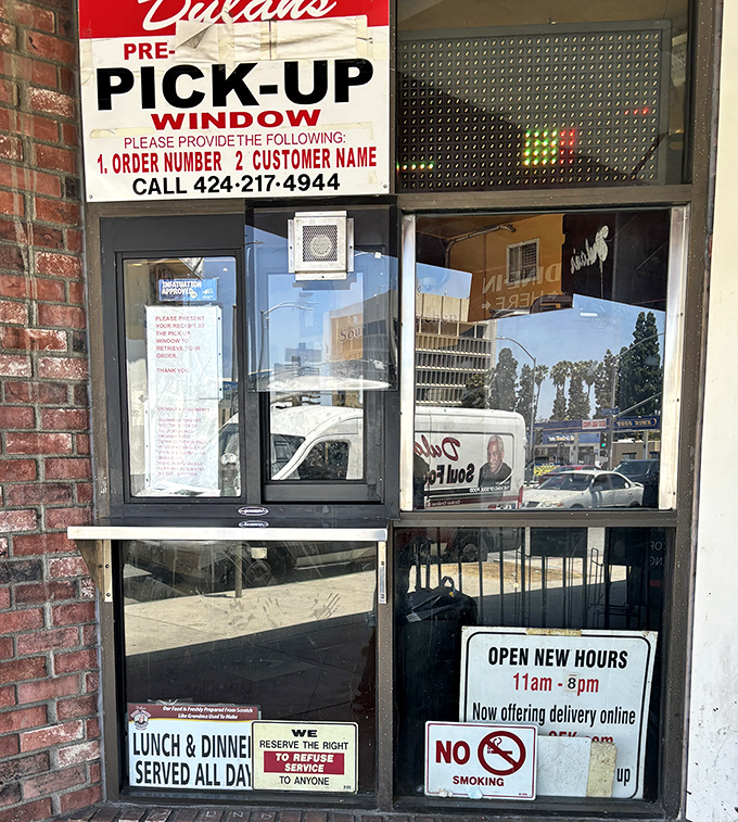 The pick-up window&mdash;where hungry souls line up for takeout salvation and the promise of leftovers tomorrow.