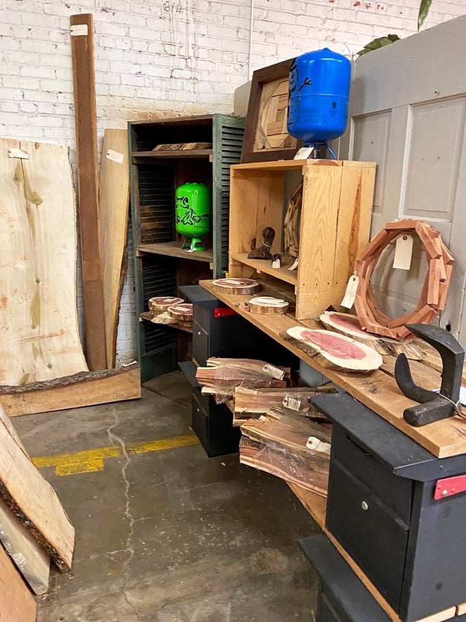 Reclaimed wood heaven for DIY enthusiasts. These slabs of history are waiting to become your next headboard, shelf, or Instagram-worthy accent piece.