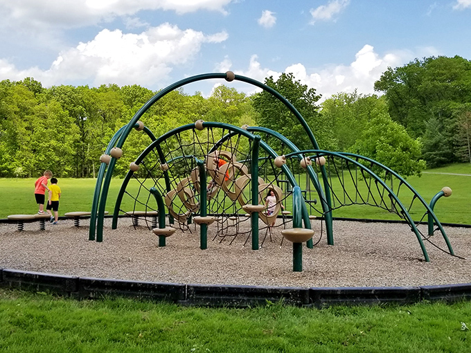 Childhood joy engineered in green and gravel&mdash;where tomorrow's memories are being constructed one climb at a time.