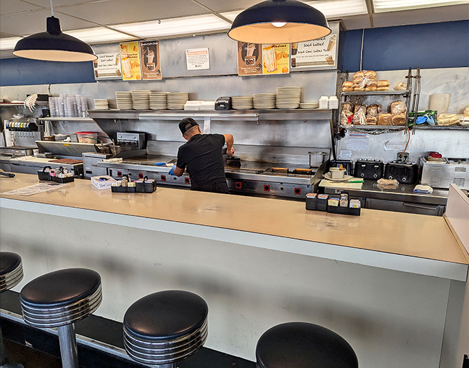 Where breakfast dreams come true&mdash;the open kitchen where short-order wizardry happens faster than you can say "over easy."